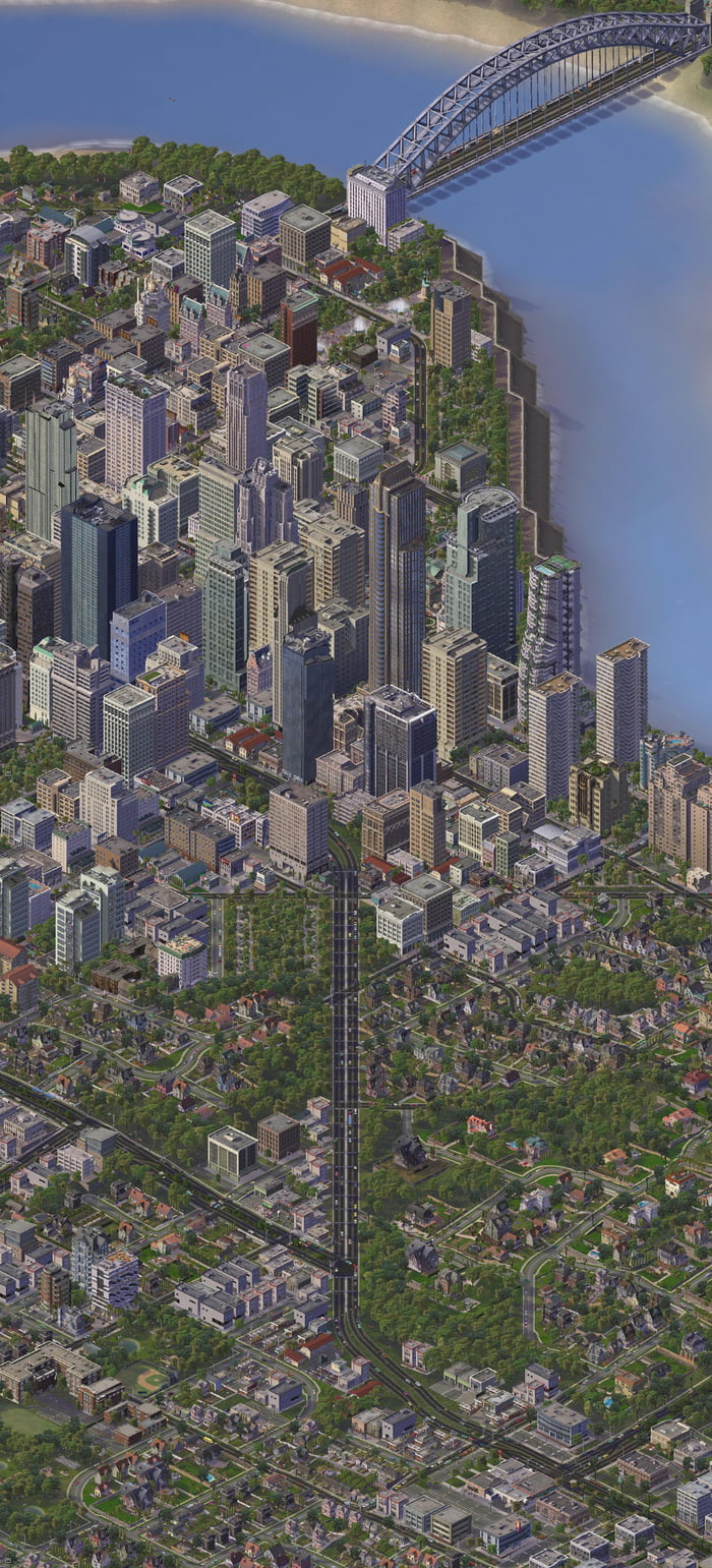 SimCity 4, tilted 45 degrees with the 3D mod, previously before that ...