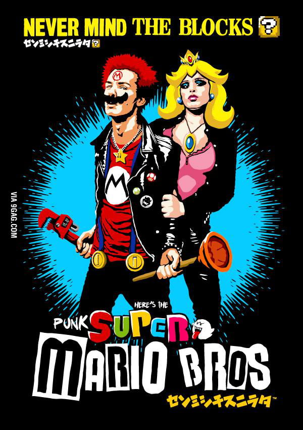"Never Mind The Blocks" - Punk Super Mario Brothers - 9GAG