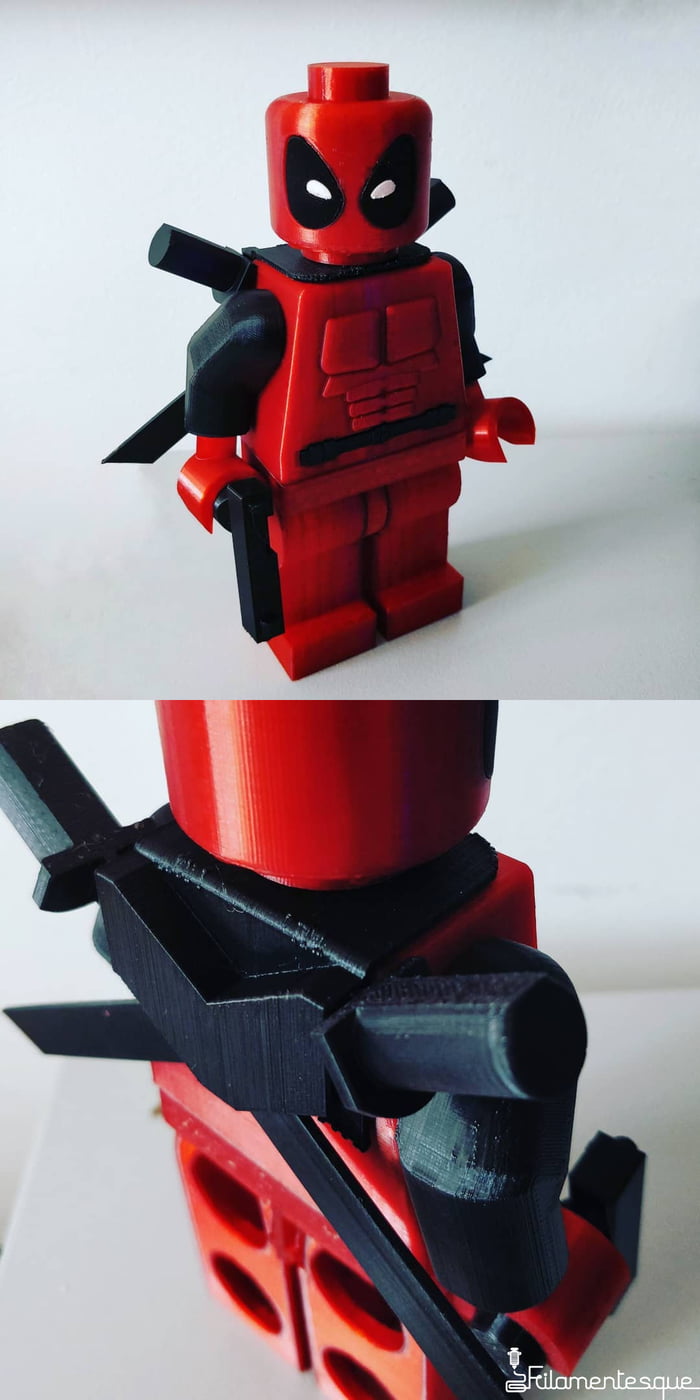 A 3D printed giant Deadpool Lego - 9GAG