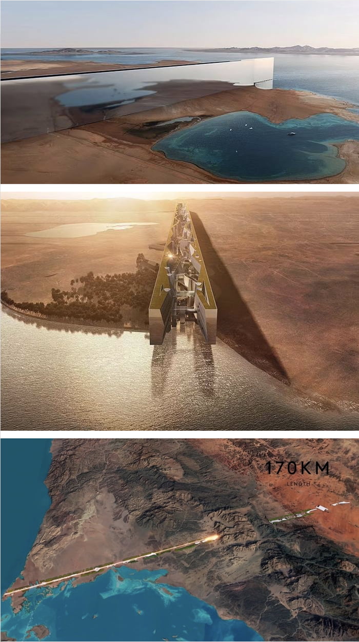 Saudi Arabia's new project "The line" will stretch across the desert ...