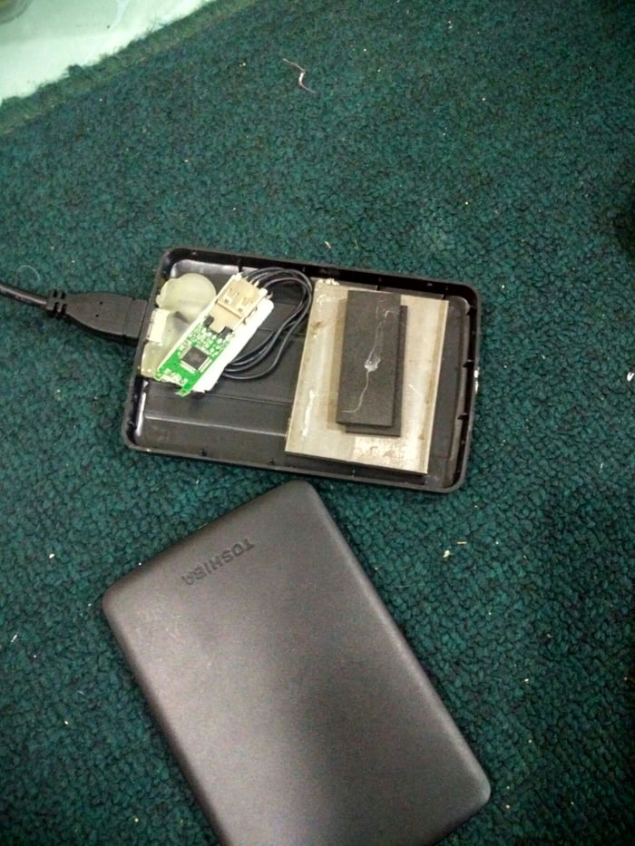 Inside my 2tb Toshiba external hard drive. Is this fake? - 9GAG