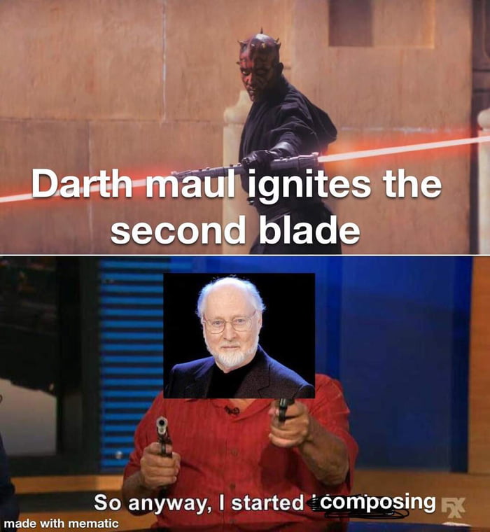 "insert Darth maul theme with max volume" - 9GAG