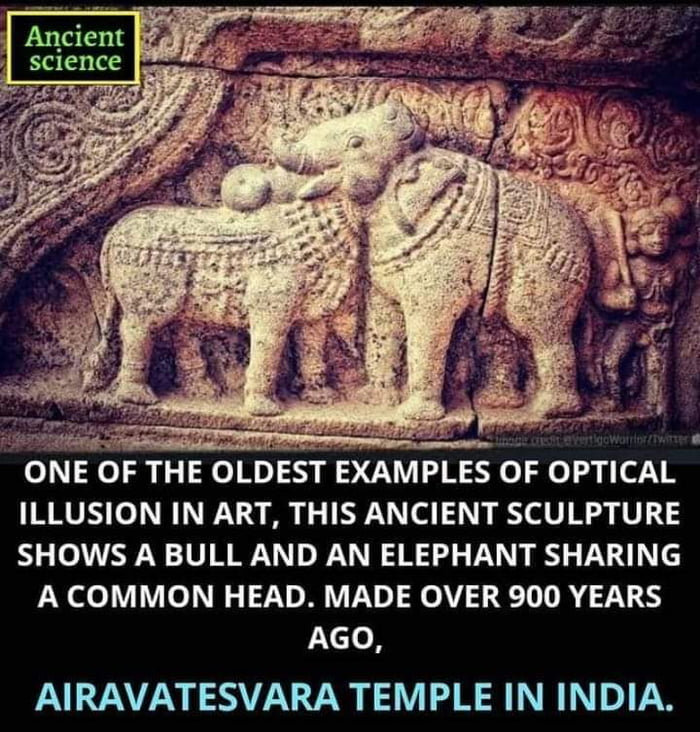 900 years old optical illusion carved in stone - 9GAG