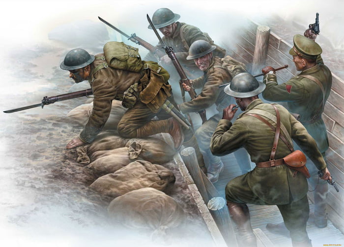 English infantry on the First World War. Artist - Igor Varavin - 9GAG