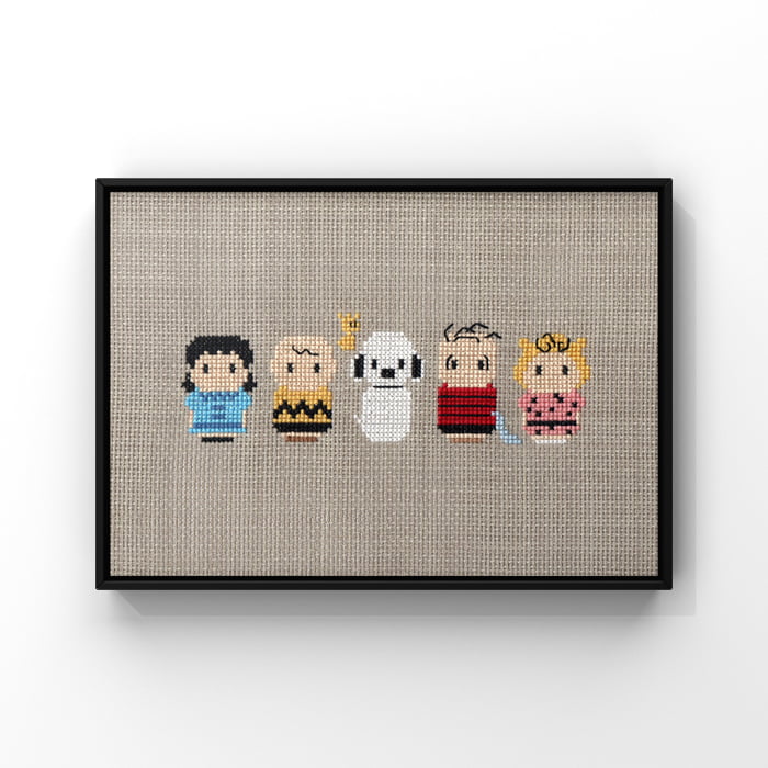 I made this cross stitch Peanuts characters. - 9GAG