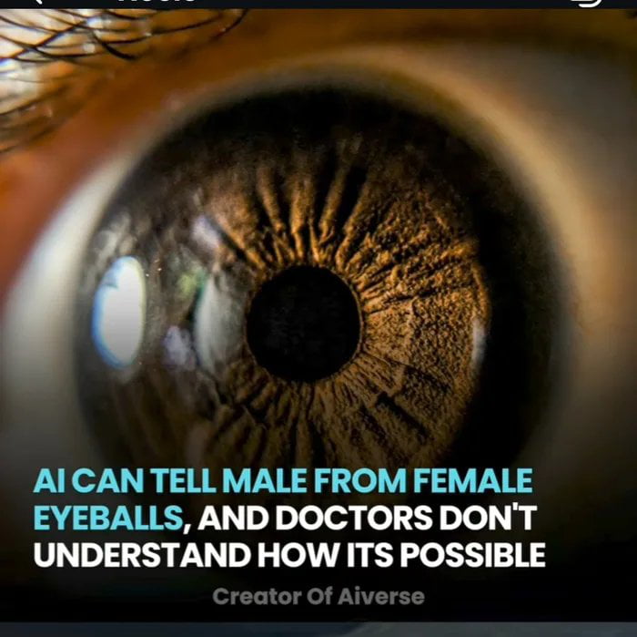 This blew my mind any ideas? Eye balls can tell if you have balls ...