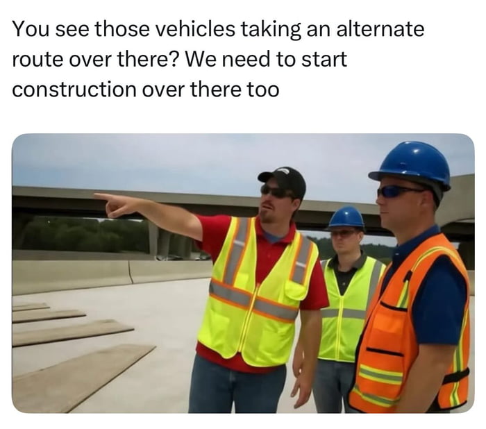 Classic construction logic - 9GAG