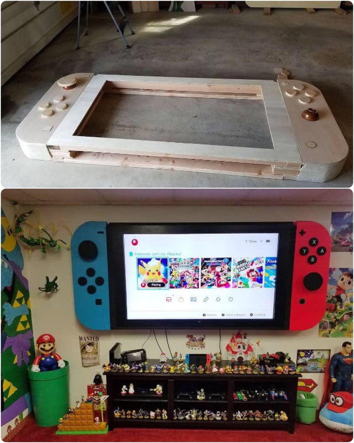 Giant Nintendo Switch made with a TV - 9GAG