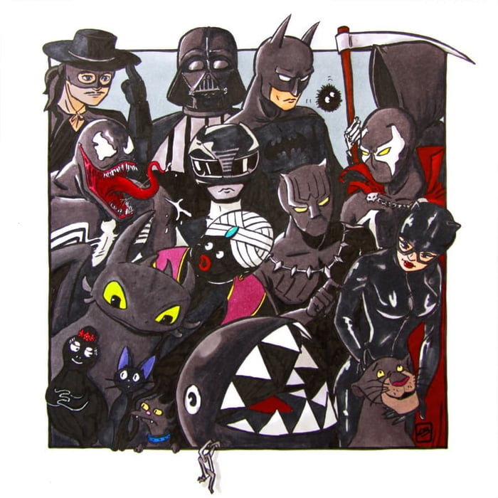 This Artist Classified Iconic Fictional Characters By Color - 9GAG