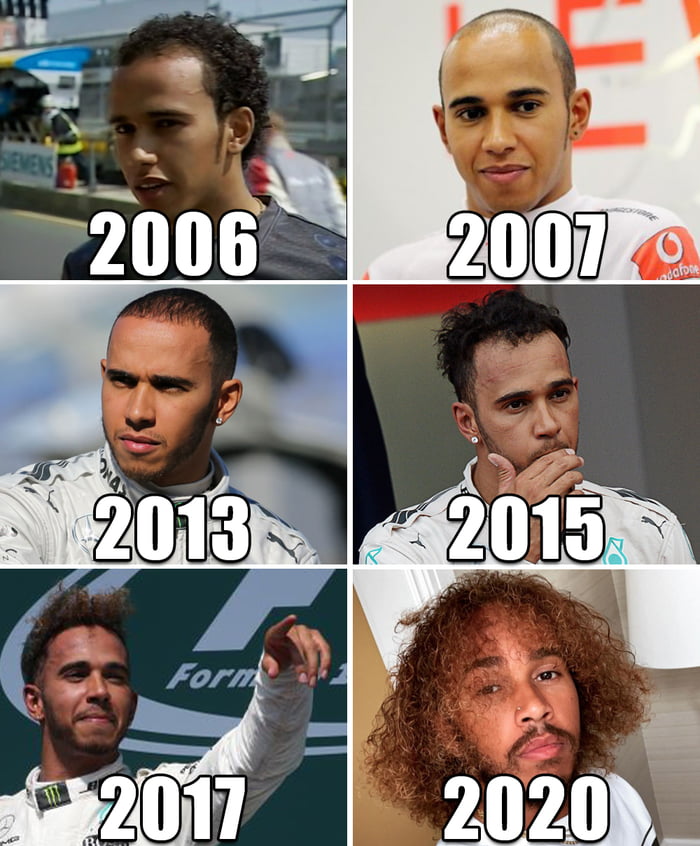 "Reverse balding" of Lewis Hamilton (7-time World Champion of the ...