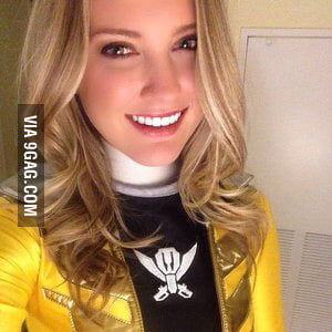 Ciara Hanna aka Gia, Yellow Megaforce Power Ranger - 9GAG