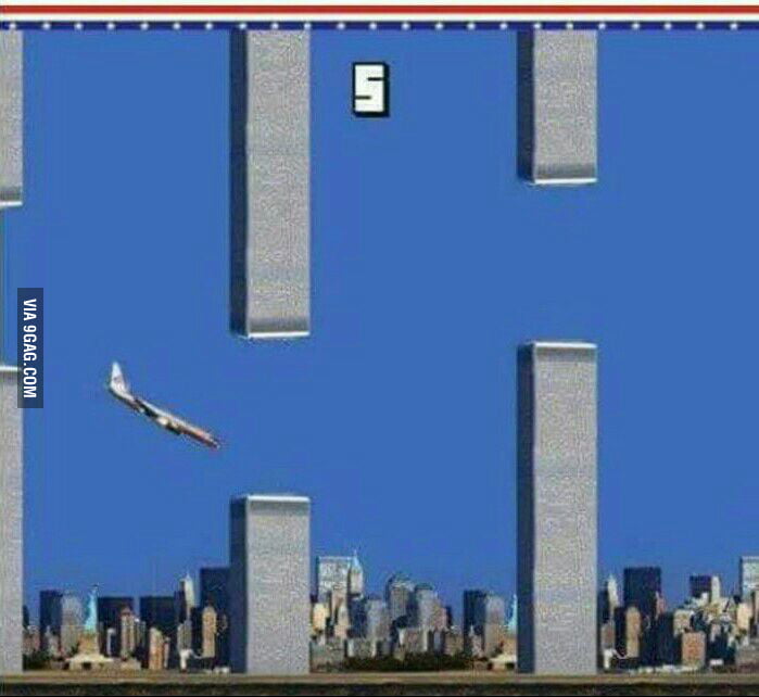 Flappy Plane "9/11-IGN" - 9GAG
