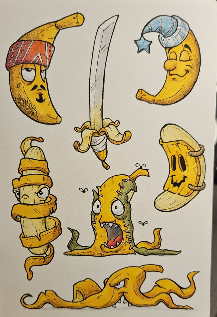 I drew some random bananas - 9GAG