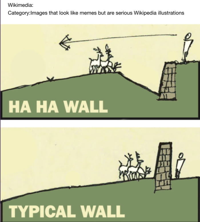 Ha-ha wall's a real thing - 9GAG