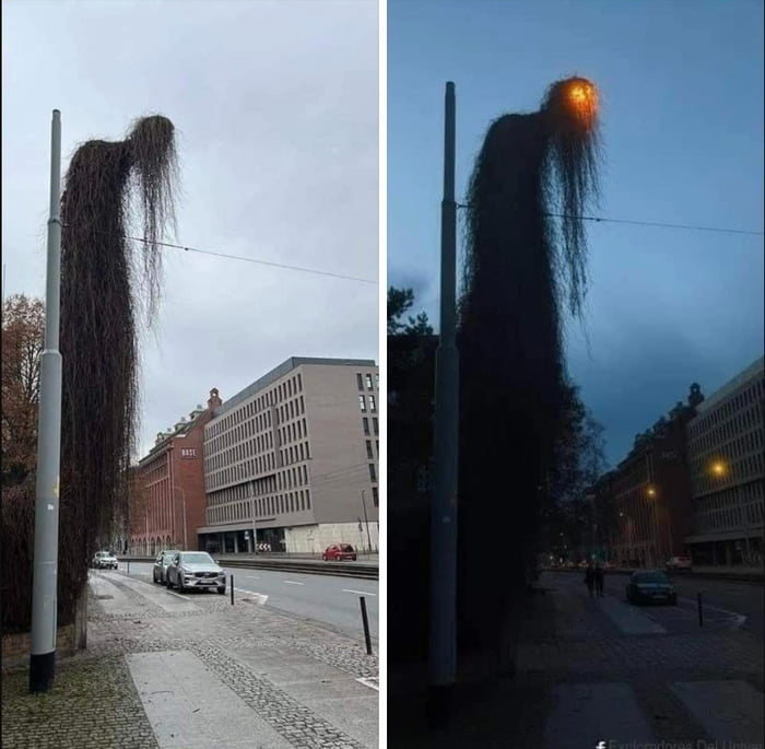 That is one creepy street light - 9GAG