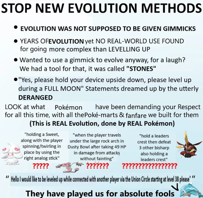 STOP MAKING NEW EVOLUTION GIMMICKS - 9GAG