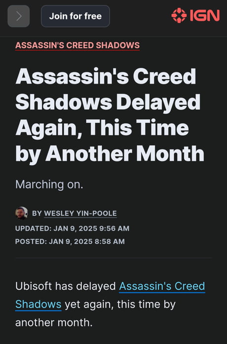 Best Funny assassins creed shadows Memes - 9GAG