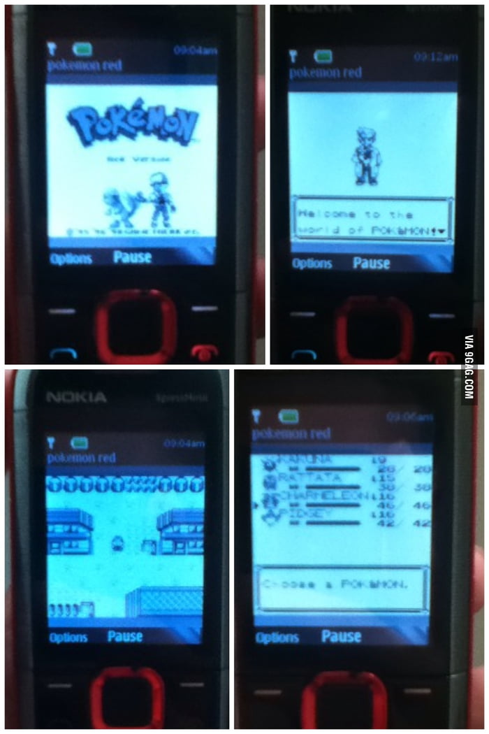 Im playing Pokemon Red on a 6 year old Nokia phone - 9GAG