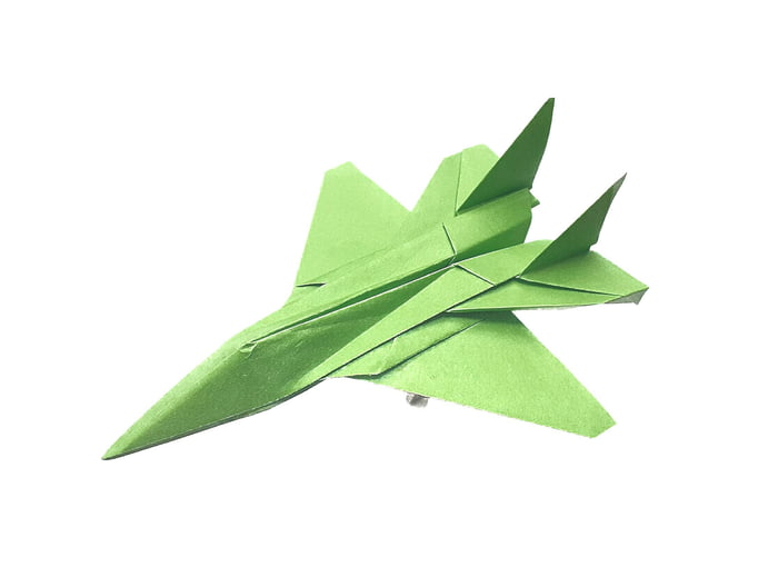 ORIGAMI JET FIGHTER SU-35 (1 PIECE OF PAPER) - 9GAG