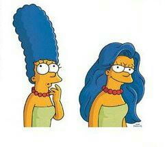 Marge simpson, hair down - 9GAG