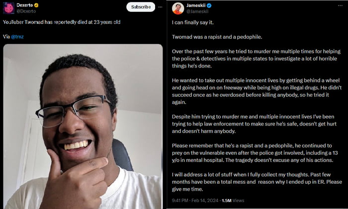 Twomad dead at 23, Jameskii drops a bombshell (YouTube Content Creators ...