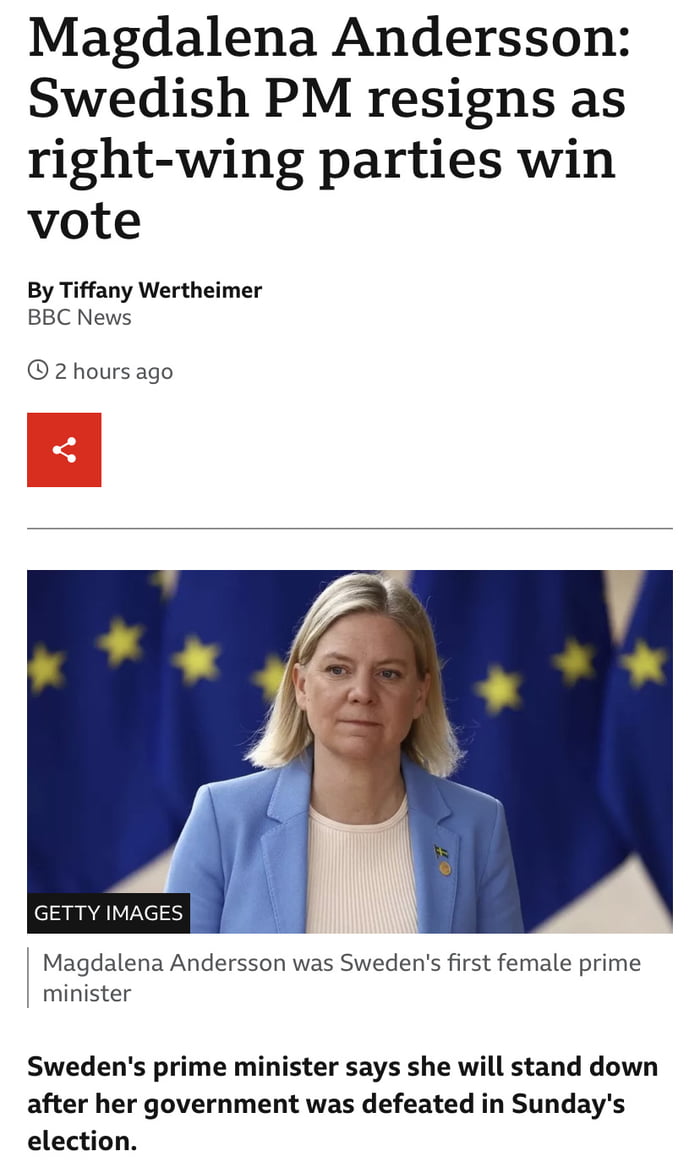 “Make Sweden Safe Again,” literal slogan. A hope for Europe, imo - 9GAG