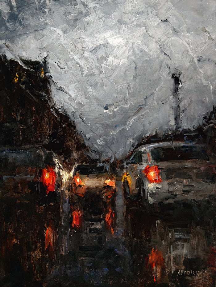 Unsteady Evening, My oil painting - 9GAG