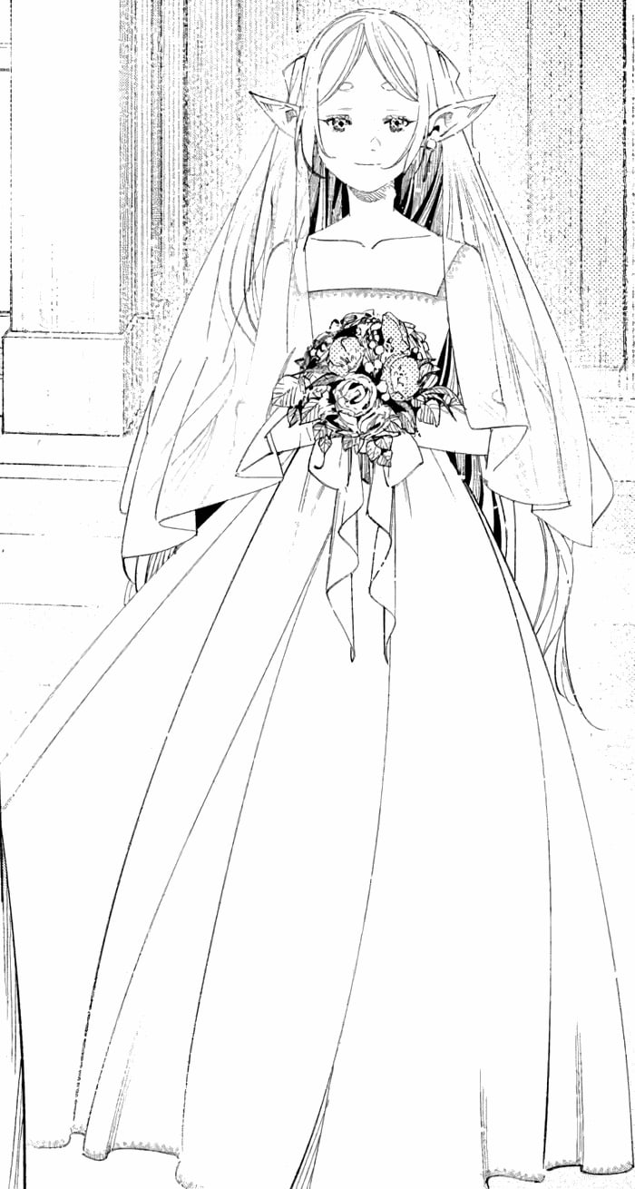 Frieren in a wedding dress. - 9GAG