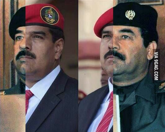 The president of Venezuela is the lost twin of Saddam Hussein - 9GAG