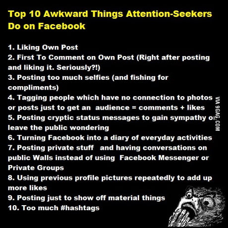 Attention Seekers On Facebook