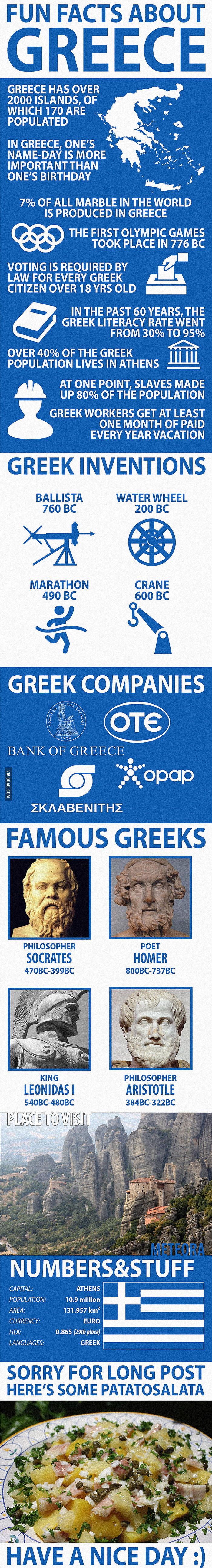 Fun Facts about Greece - 9GAG
