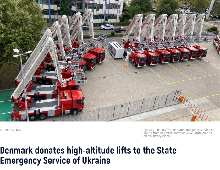 Nice of Denmark! "18 rescue lifts to Ukraine" - 9GAG