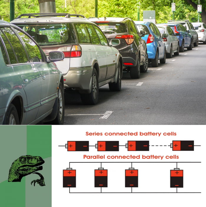 Why is it called parallel parking and not series parking? - 9GAG