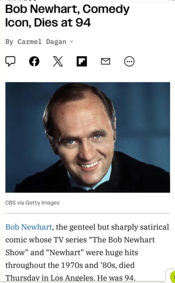 Bob Newhart, RIP - 9GAG