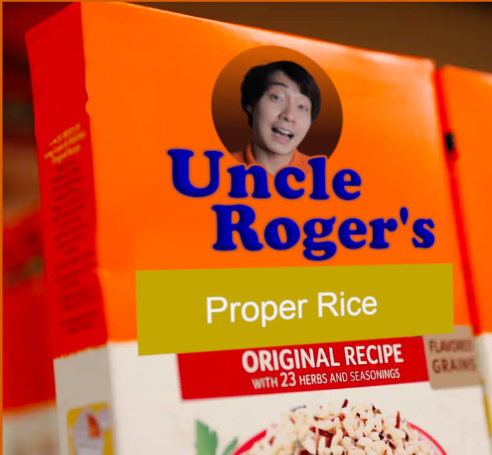 Uncle Roger proper rice! Hiya! - 9GAG