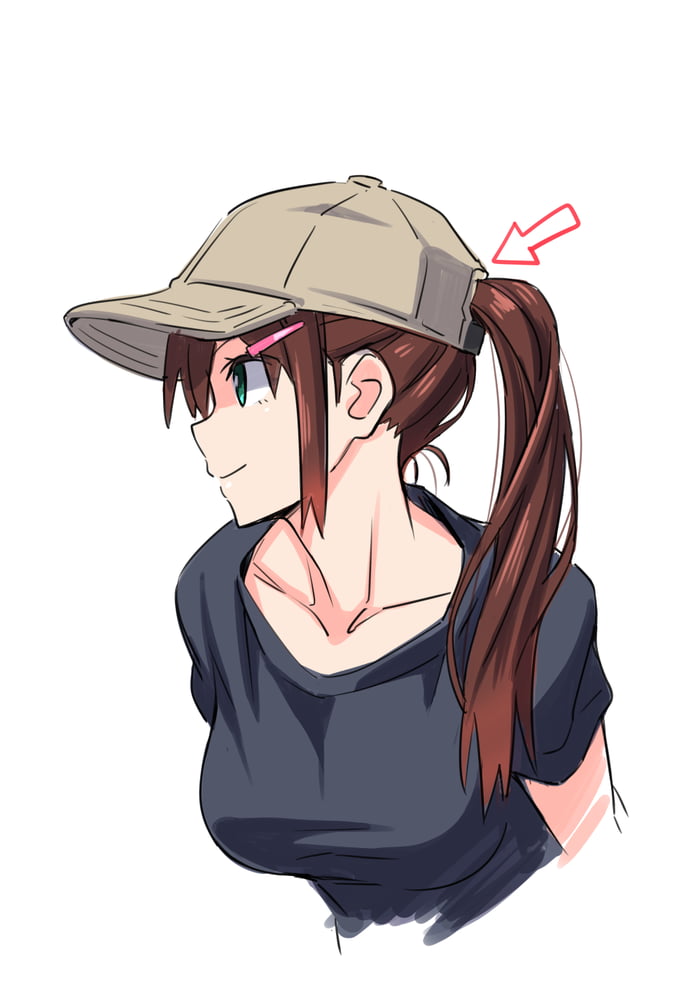 Cute ponytail and baseball cap - 9GAG
