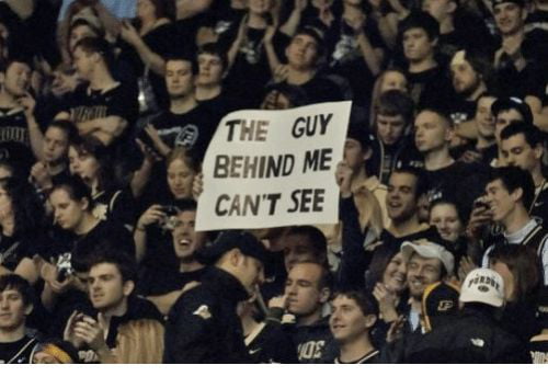 The guy behind me can't see - 9GAG