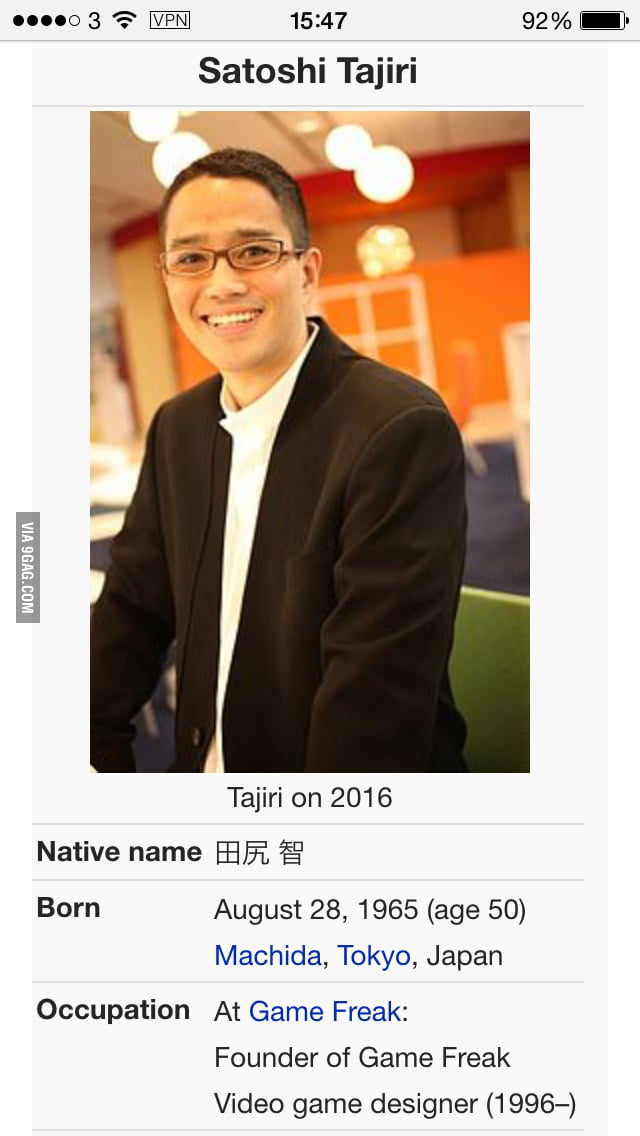 To anyone who still has some confusion as to what Satoshi Tajiri ...