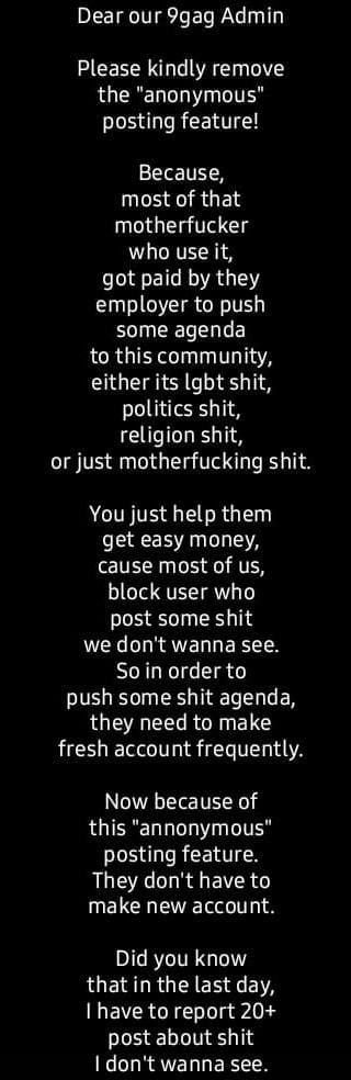 Dear 9gag Admin - 9GAG