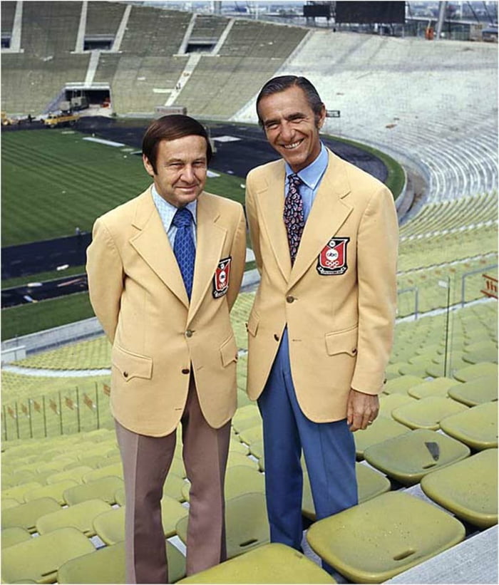 Jim McKay and Chris Schenkel, mainstays of ABC Sports in the yellow ...