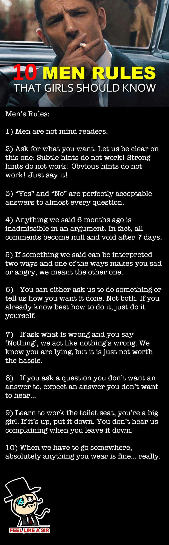 So, I've fixed the "Men Rules" post. - 9GAG