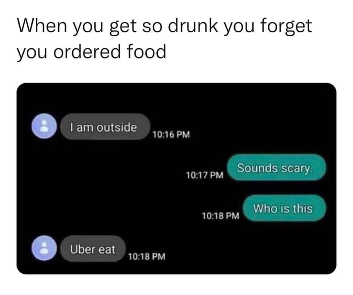 Whos uber and why is he going to eat me. - 9GAG
