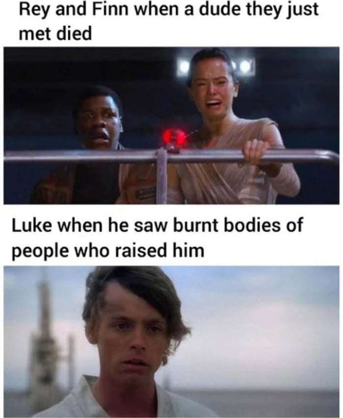 Luke’s blank expression kind of makes it even more sad - 9GAG