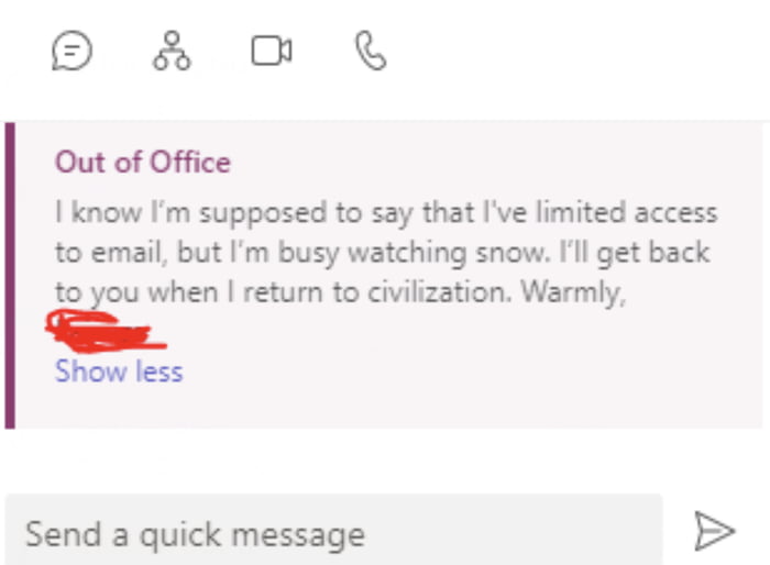 Creative OOO message and status (in comment) - 9GAG