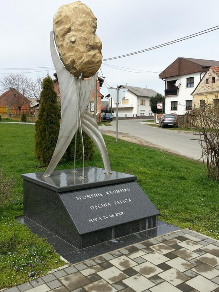 There is a monument to potato in the Croatian town of Belica. - 9GAG
