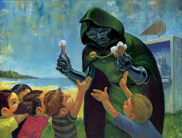 Doctor Doom, friend to all children, by artist Aaron Jasinski. - 9GAG