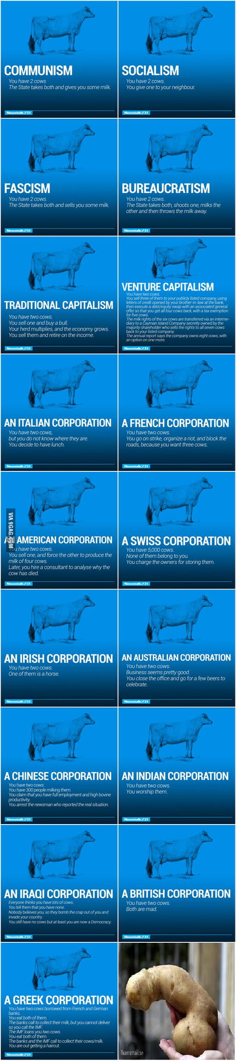 Cow Socialism Memes The Metaphor Of The Two Cows Has Never Been So