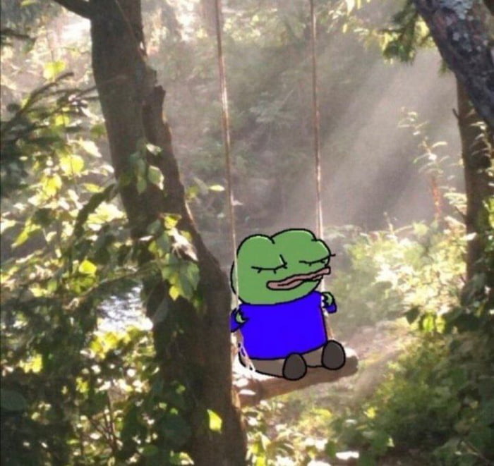 Need a break? Here's a calming/peaceful pepe. - 9GAG