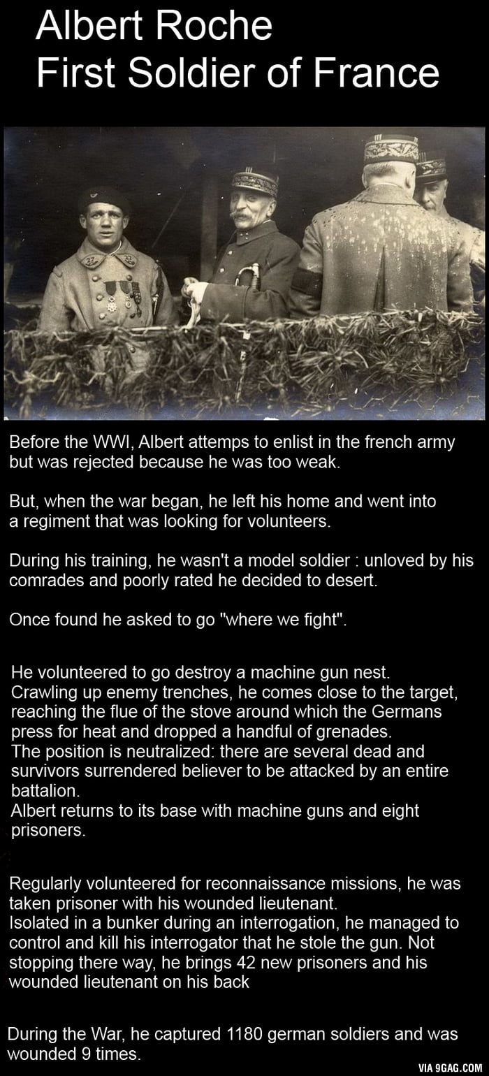 Albert Roche, First Soldier of France. - 9GAG