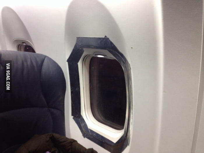 Window on my air Canada flight tonight. Should I be worried? - 9GAG